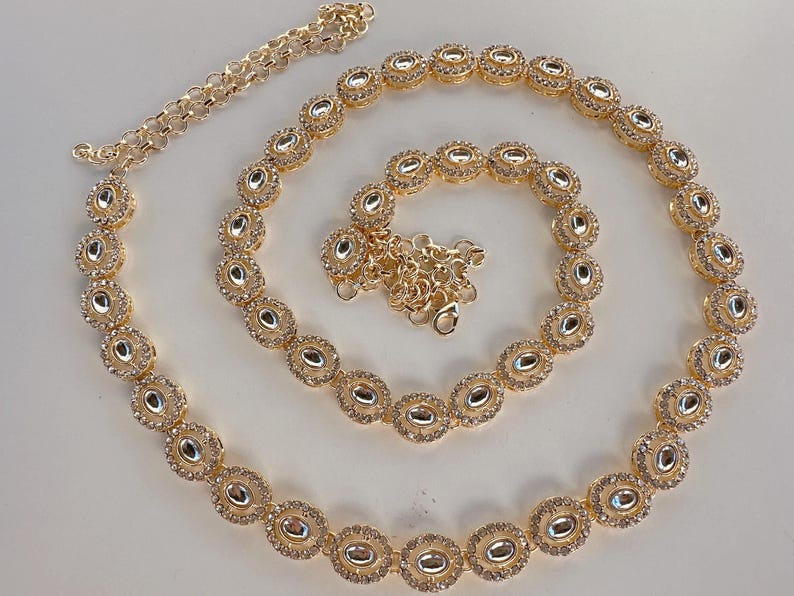 Kundan Belly Chain/kundan Belly Chain /bridesmaid Jewelry/indian Belly ...