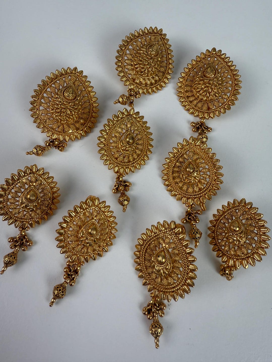 Hair Choti With 9 Flower's Jada Set/gold Plated Hair Brooch/hair Choti ...