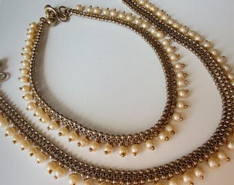 Indian Gold Plated Ruby Payal Pair /indian Anklets/ Gold Anklet Payal ...