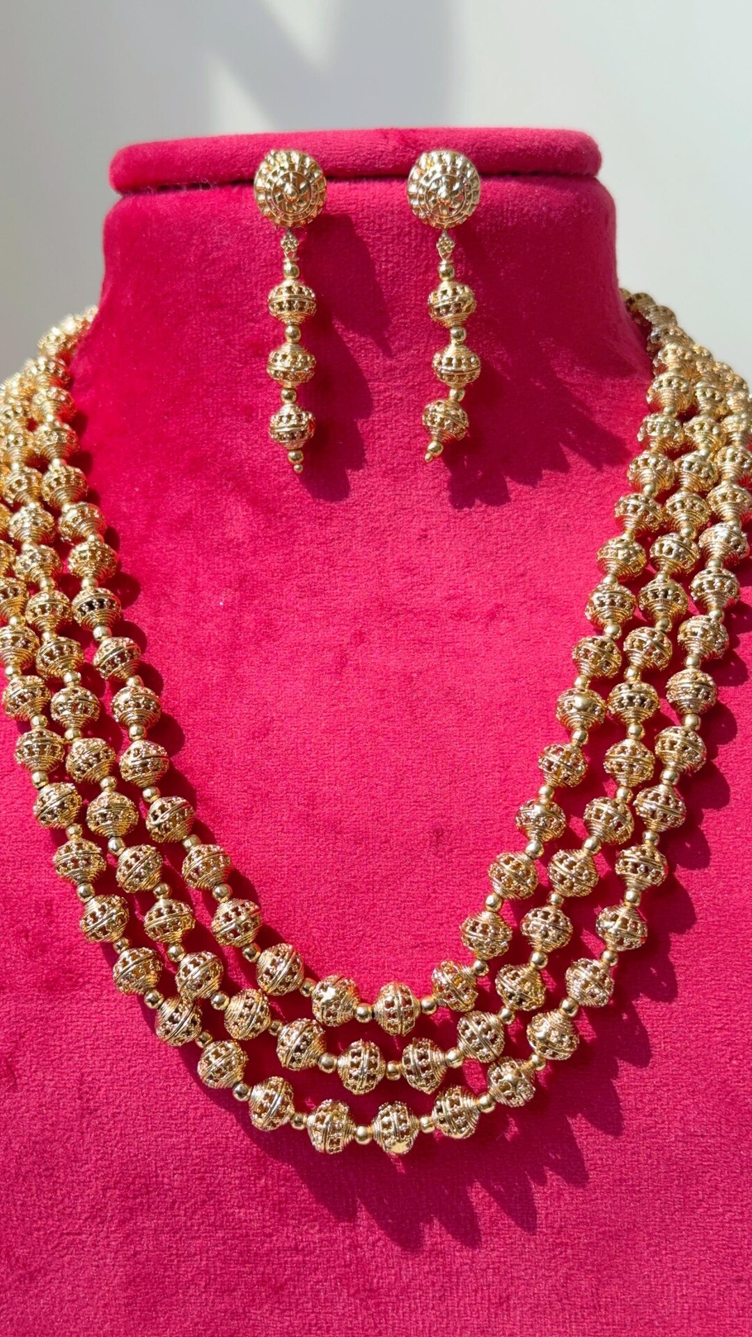 Multi Layer Long Necklace/temple Necklace/ Gold Long Necklace/long ...