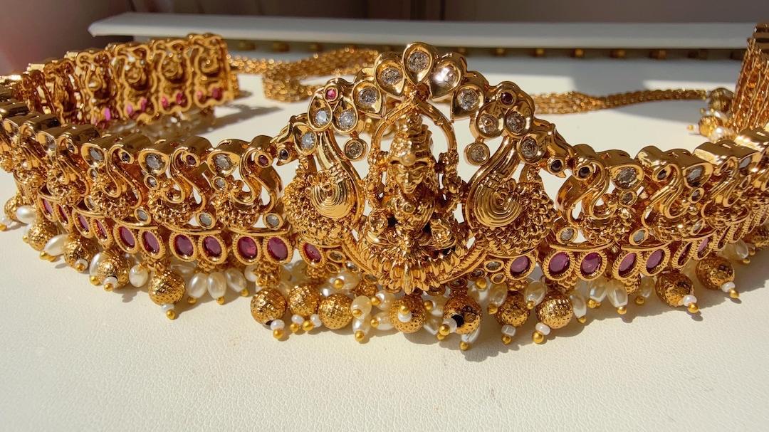 Next to Real Bridal Gold Plated Peacock Waist Belt/indian Belly Chain ...