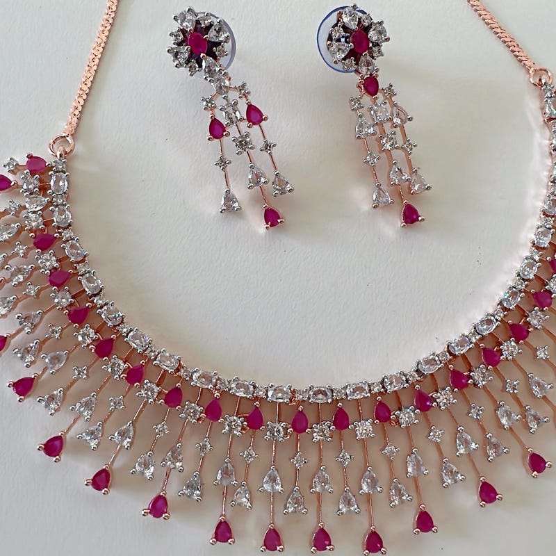 Indian Ruby Necklace - Etsy
