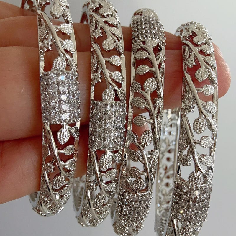 Silver Bangle - Etsy