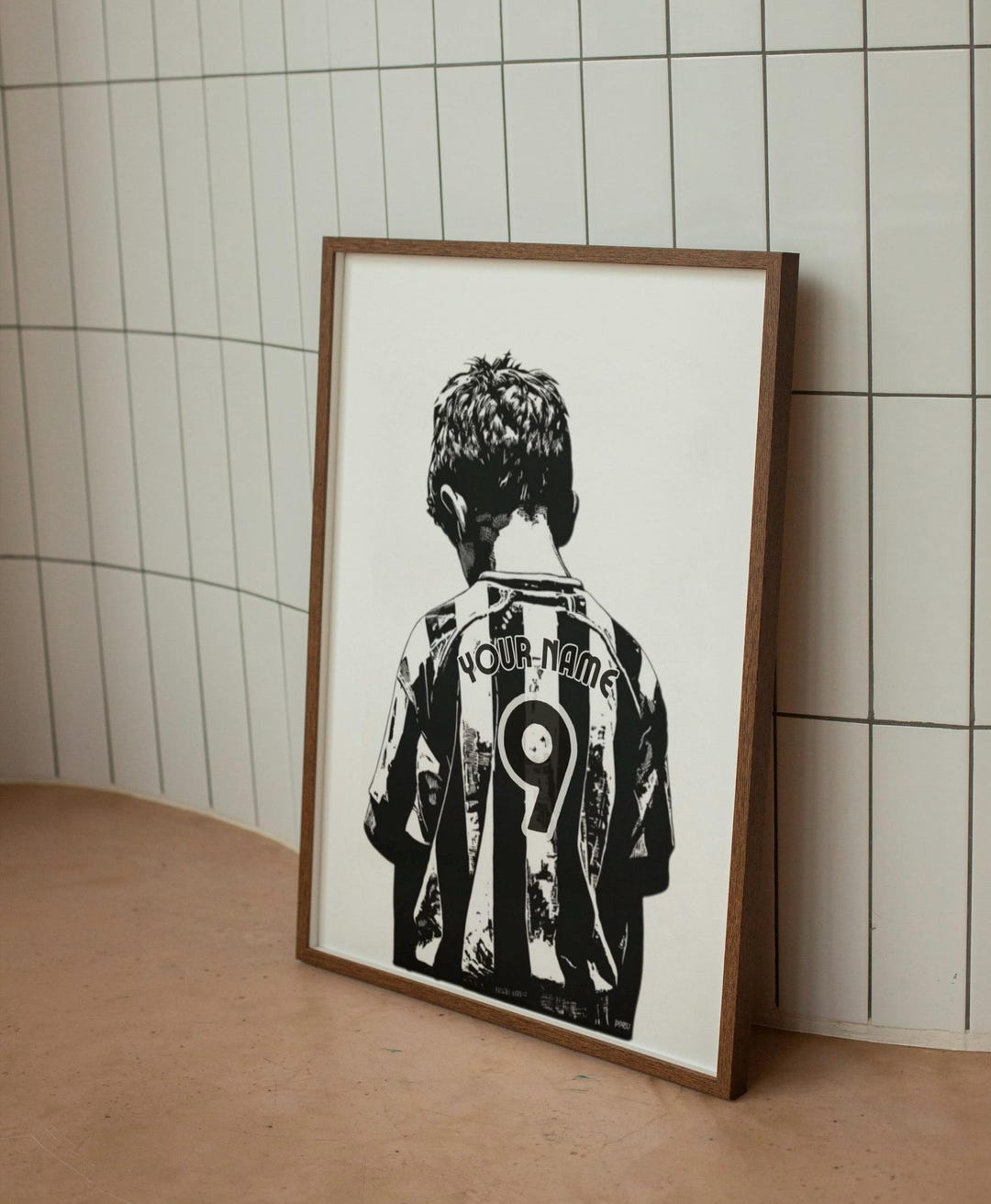 Personalised Banksy-style Newcastle United Football Art Print | Custom ...