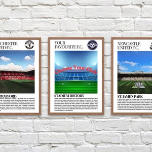 Custom Football Stadium Poster Personalised Team Art Poster Modern ...