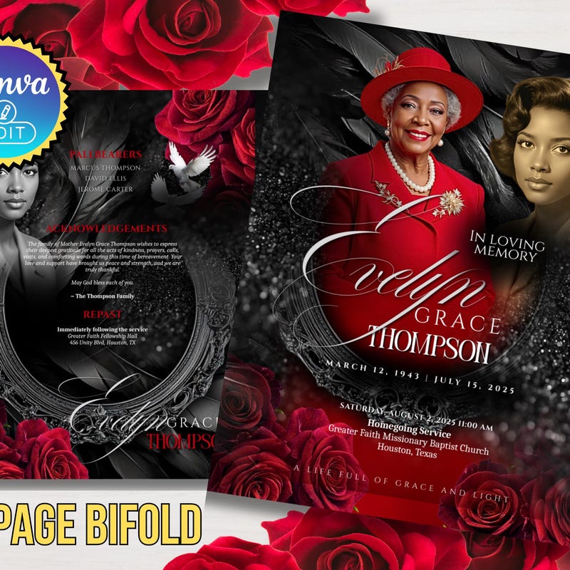 Red Obituary Female - Etsy