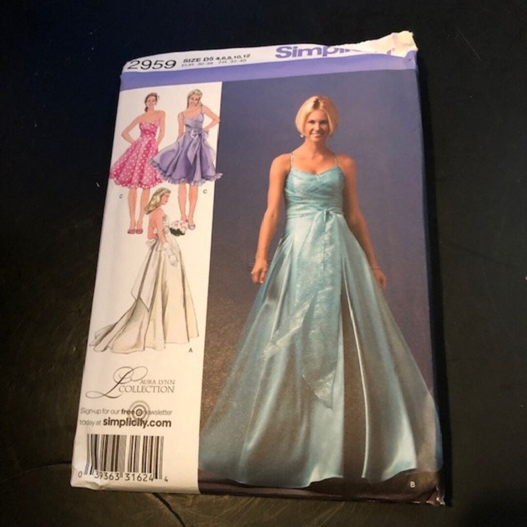 Simplicity 2959 Sewing Pattern Evening Dress Size 4 6 8 10 12 Petite ...