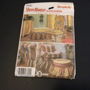 Uncut Simplicity 5081 English Cottage Slipcover Pattern French Country ...