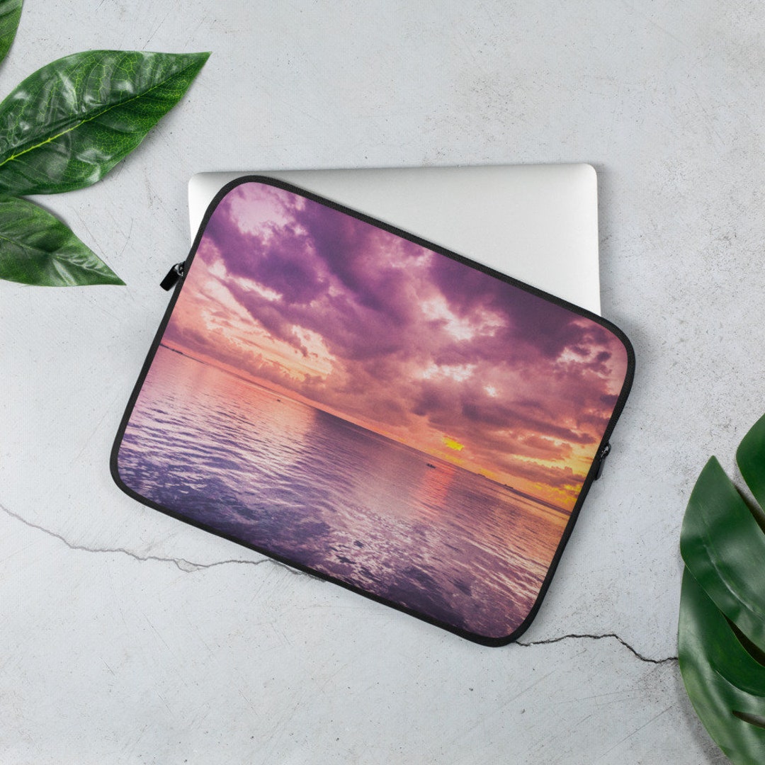 Purple Sunset Lake Laptop Sleeve Cover Case Nature Natural Beauty - Etsy