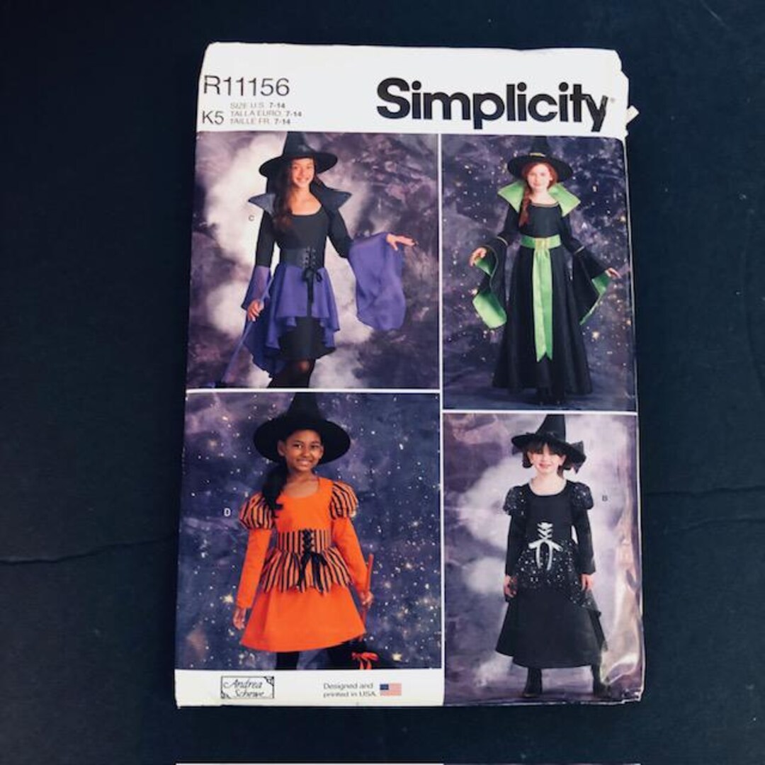 Simplicity Costume Sewing Pattern R11156 Children's Girl 7-14 Kids ...