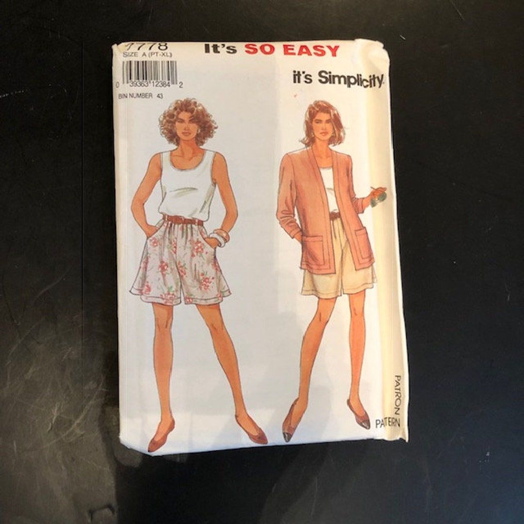 Simplicity 7778 (PT-XL) Summer Sewing Pattern for Misses' Shorts ...