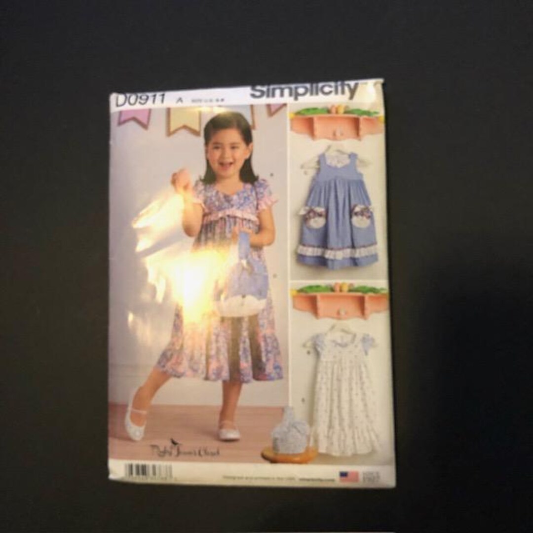 Simplicity Girls Dress Sewing Pattern D0911 Size 3 4 5 6 8 Uncut ...