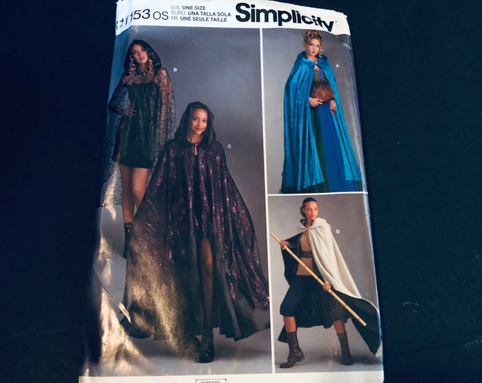Simplicity Sewing Pattern Costume Cape Sewing Pattern 0824 Halloween ...