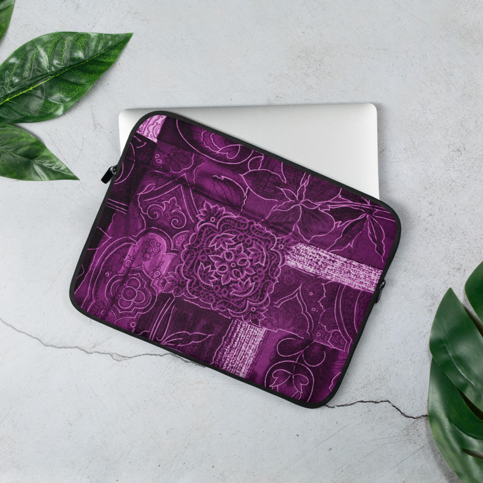 Purple Abstract Design Laptop Sleeve Lap Top Case Cover Boho - Etsy