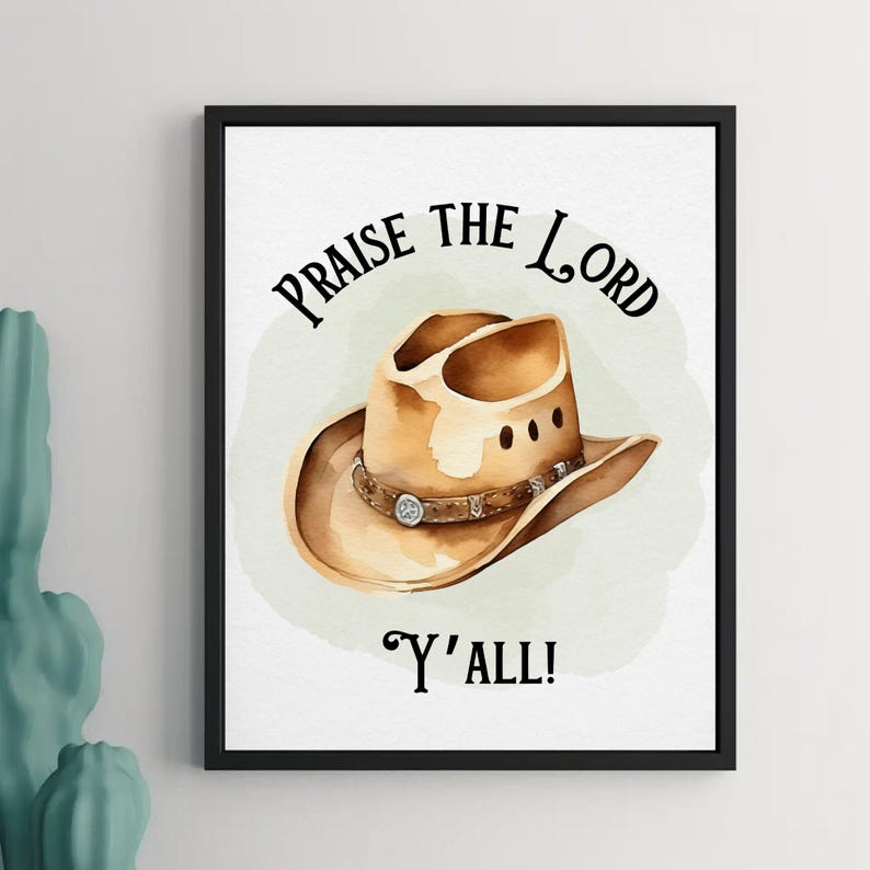 Cowboys for Jesus - Set of 3 - Nursery, Kids Boys Bedroom, Playroom ...