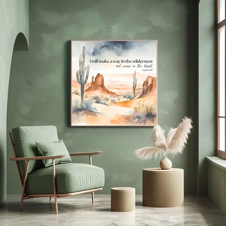 Isaiah 43:19 - Rivers in the Desert - Digital Download, Bible Verse ...