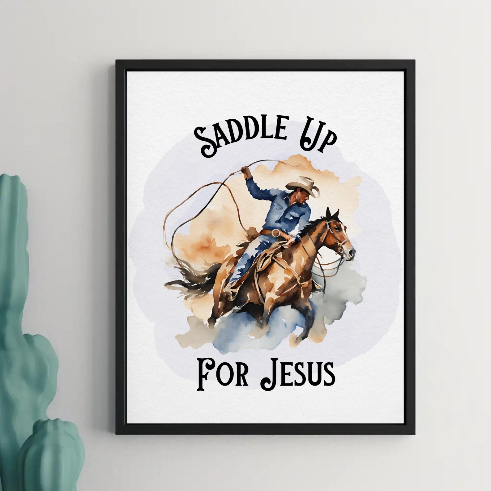 Cowboys for Jesus - Set of 3 - Nursery, Kids Boys Bedroom, Playroom ...