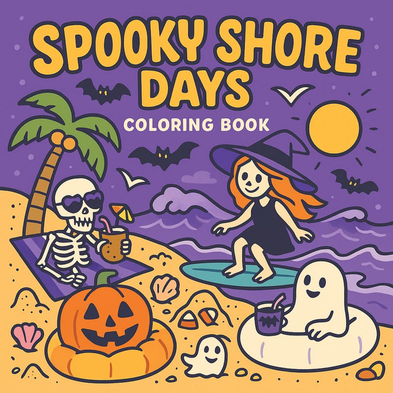 Summerween Coloring Pages - Etsy