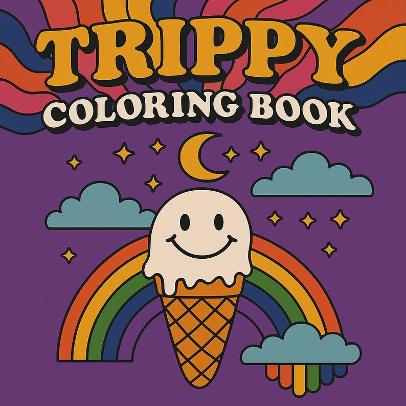 Trippy Coloring Book for Adults: 20 Psychedelic Pages (PDF Download ...