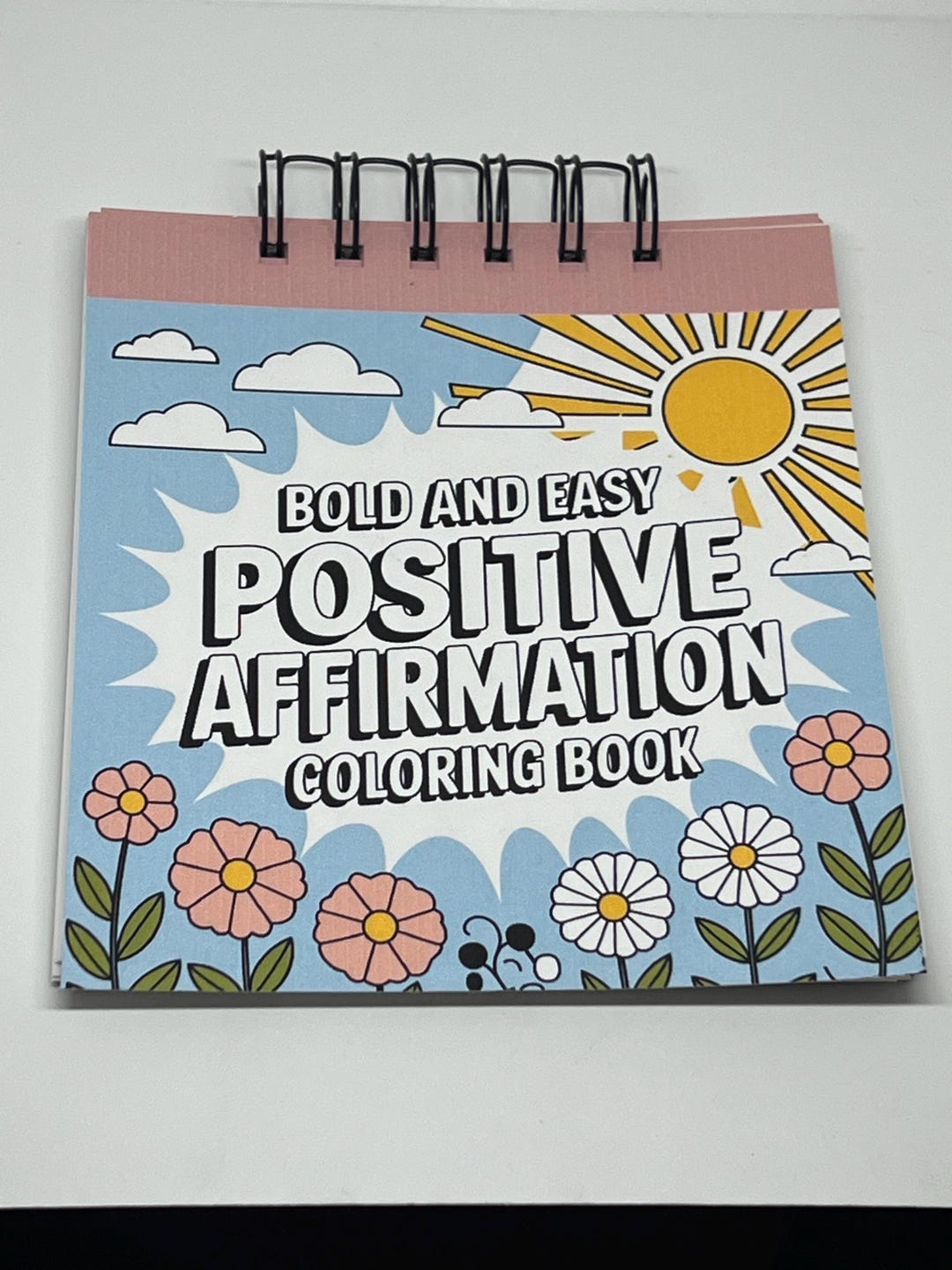 Positive Affirmation Coloring Book | Spiral Bound 20-page Motivational ...