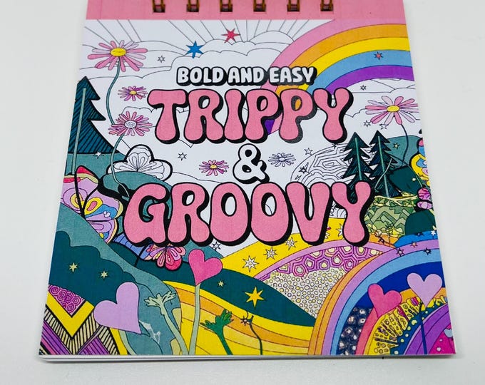 Mini Trippy & Groovy Coloring Book – 20 Pages of Psychedelic Coloring ...