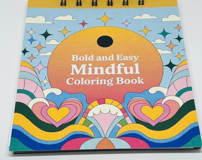 Bold and Easy Mindful Coloring Book - 20 Page Minimalist Patterns for ...
