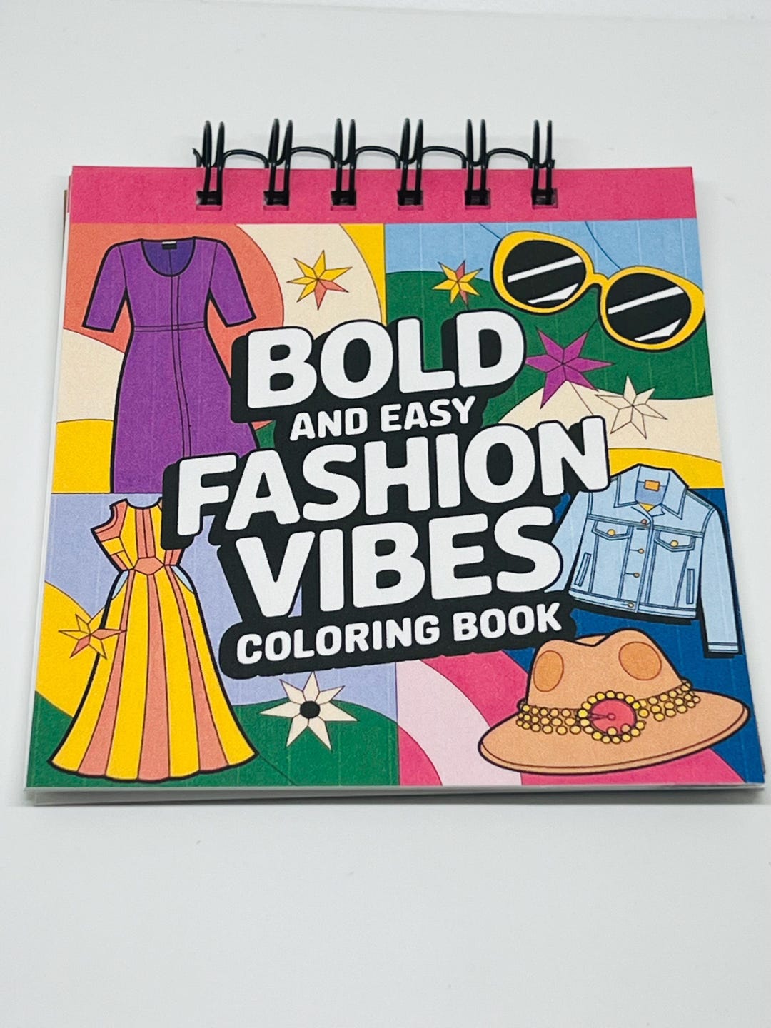 Fashion Vibes Mini Coloring Book 20 Pages Stylish Outfits & Accessories ...