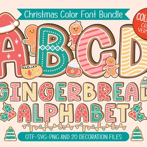 Gingerbread Font, Festive Fonts, Playful Typography, Handwritten Script ...