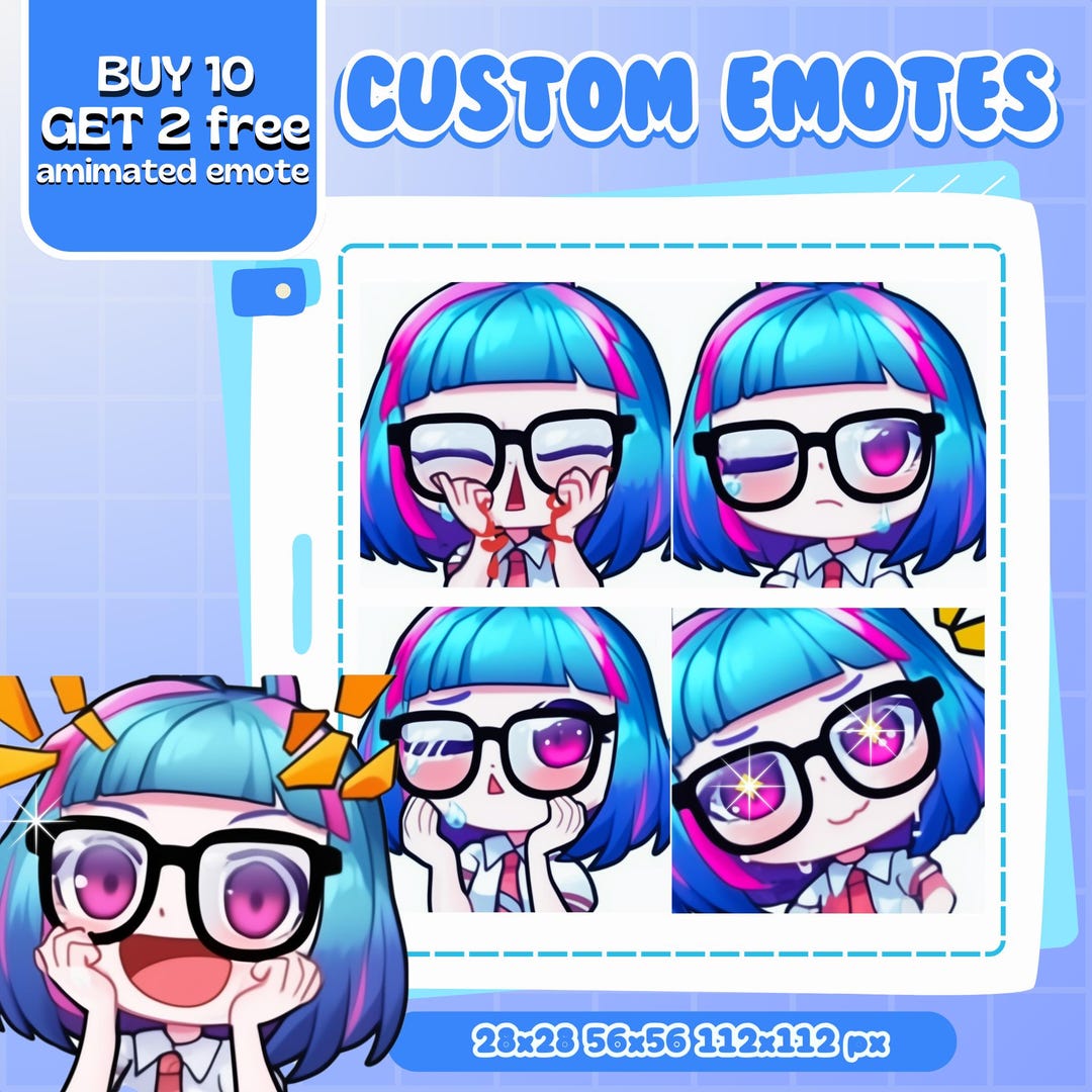 Custom Twitch Emotes or Kick Emote, Vtuber Emote, Sub Emotes, Animal ...