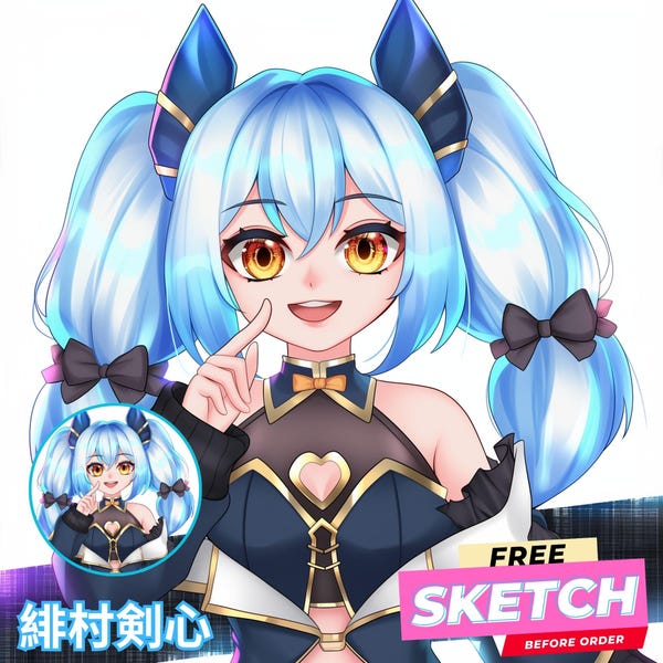 Custom PNGTUBER Pngtuber Commission Pngtuber Avatar Png Tuber Anime ...