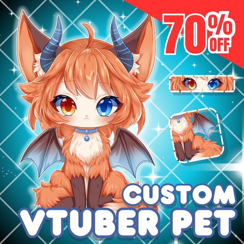 Custom Vtuber Pet Mascot Live2d Anime Stream Companion PNG Model for ...