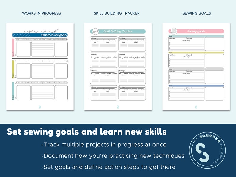 Sewing Planner Printable PDF Sewing Project Planner - Etsy
