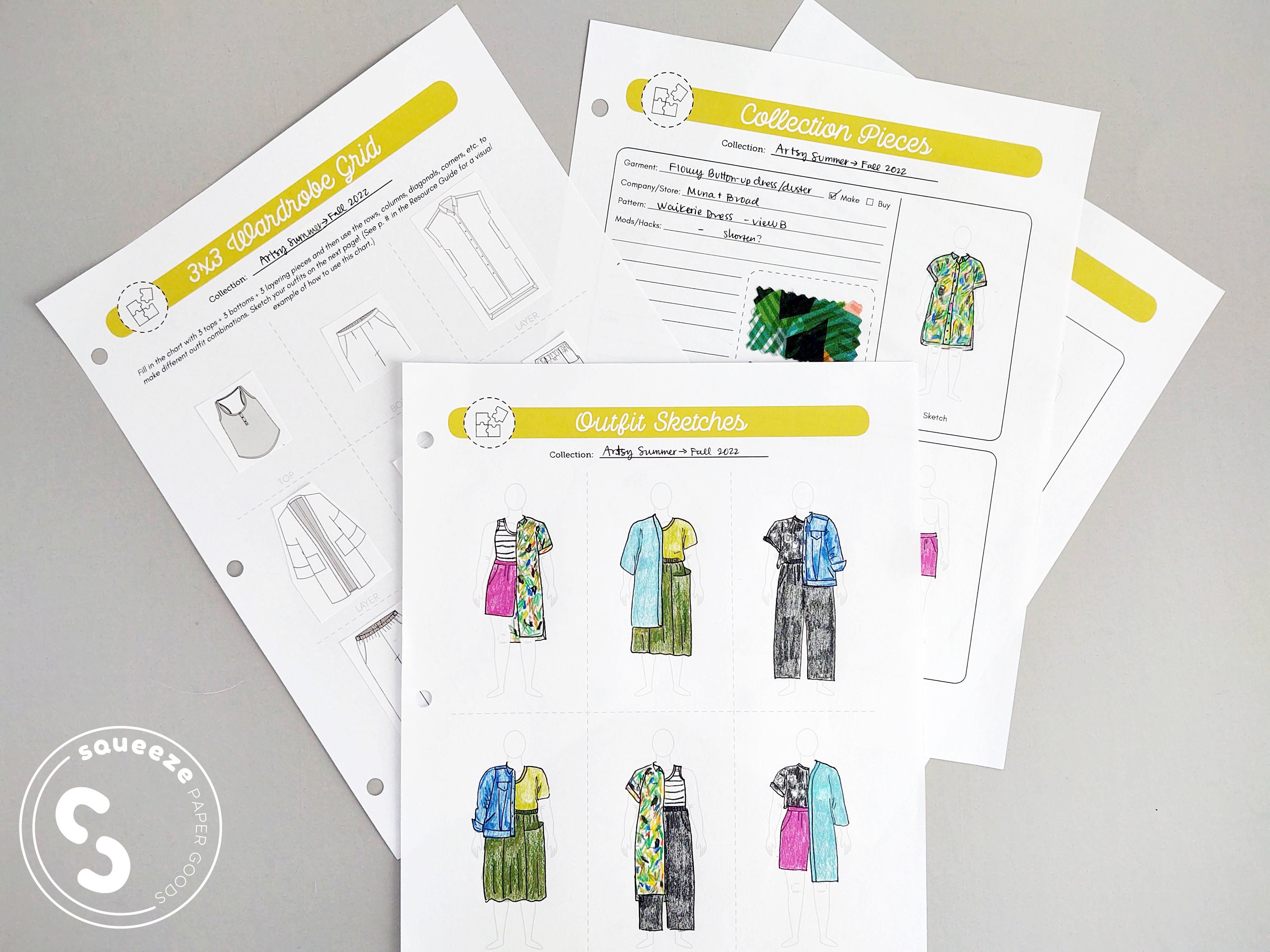 Wardrobe Planning Workbook-pdf Printable-sewing Knitting-letter Size-8 ...