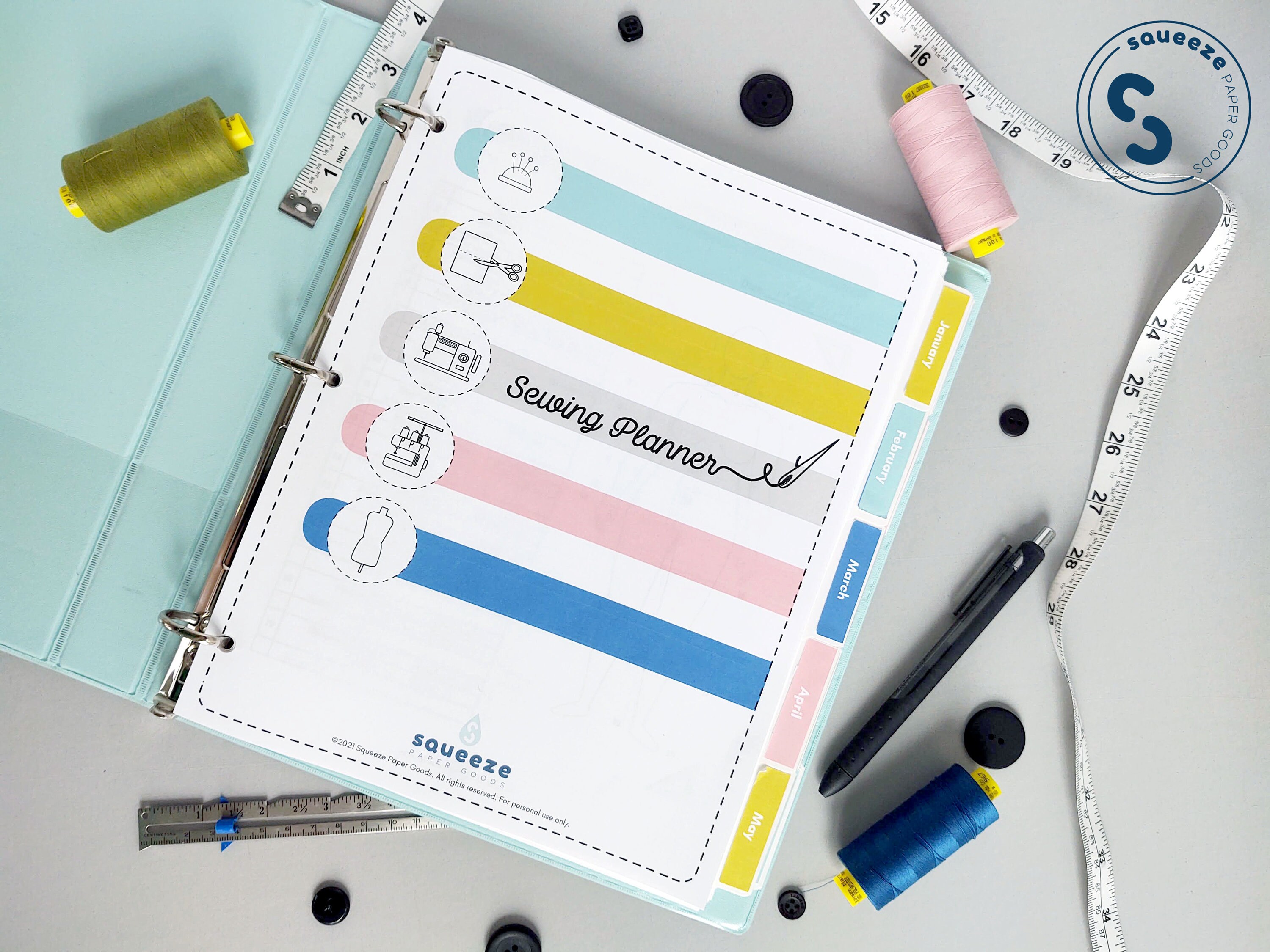 Sewing Planner Printable PDF Sewing Project Planner Sewing Journal A4 ...