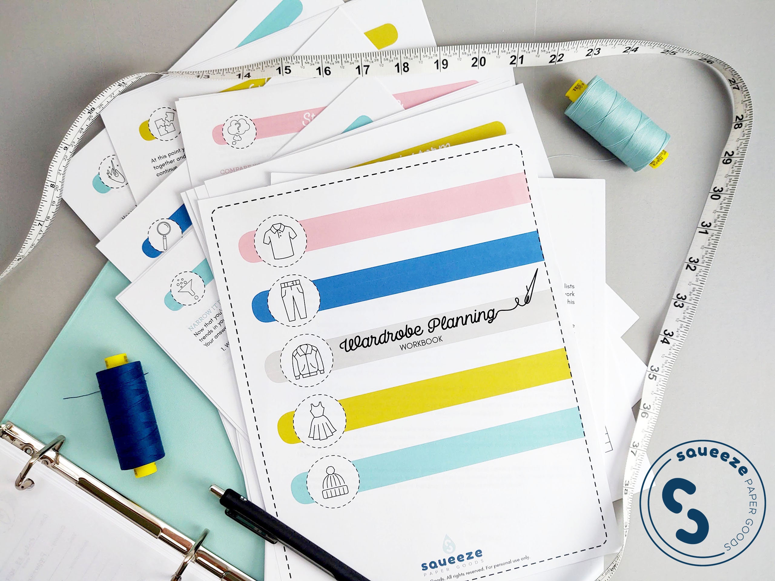 Wardrobe Planning Workbook-pdf Printable-sewing Knitting-letter Size-8 ...
