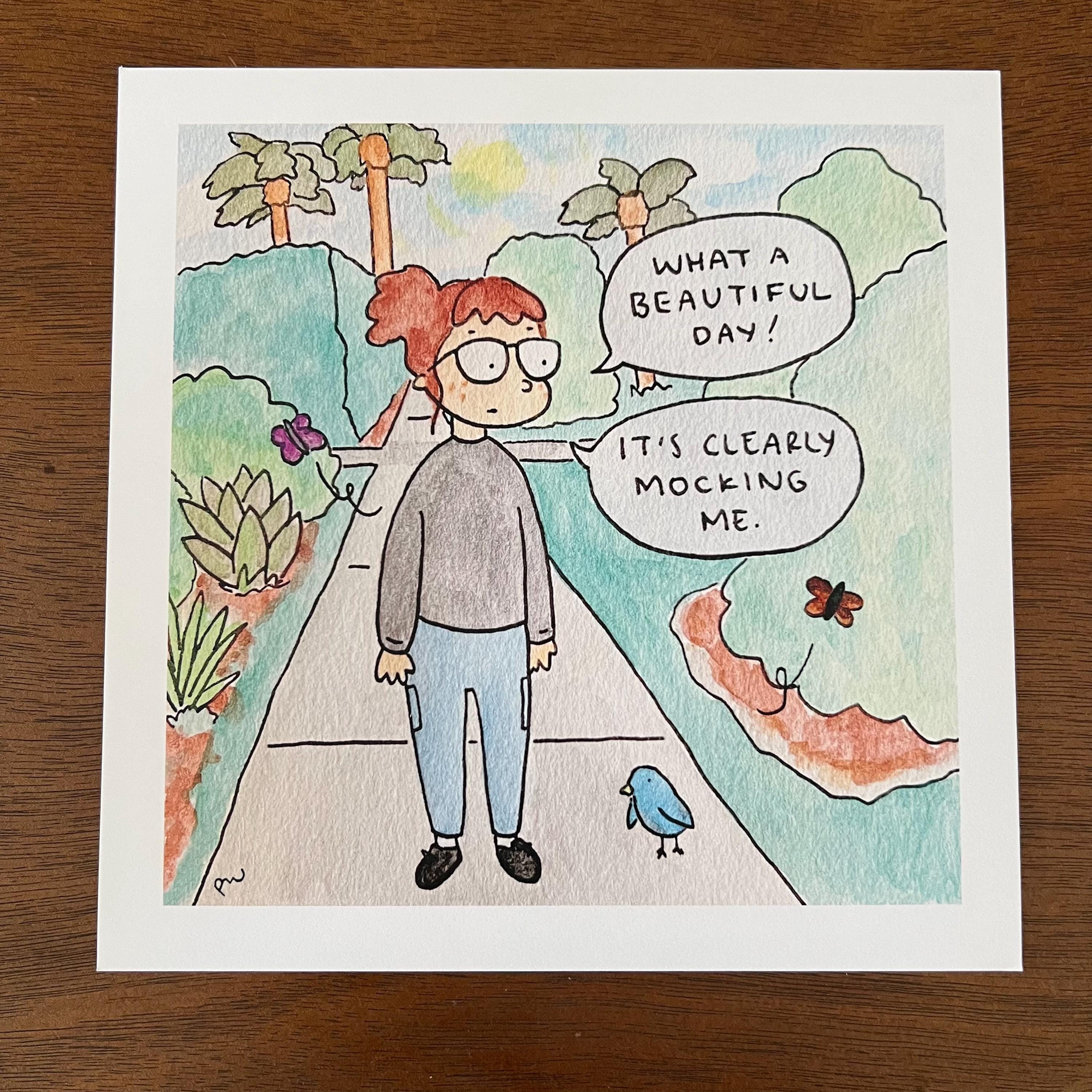 Art Print 'beautiful Day' Cartoon/comic Strip - Etsy