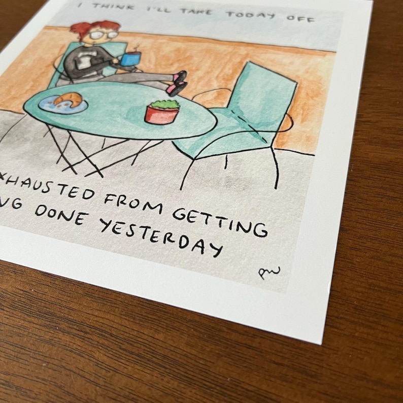 Art Print 'day Off' Cartoon/comic Strip - Etsy
