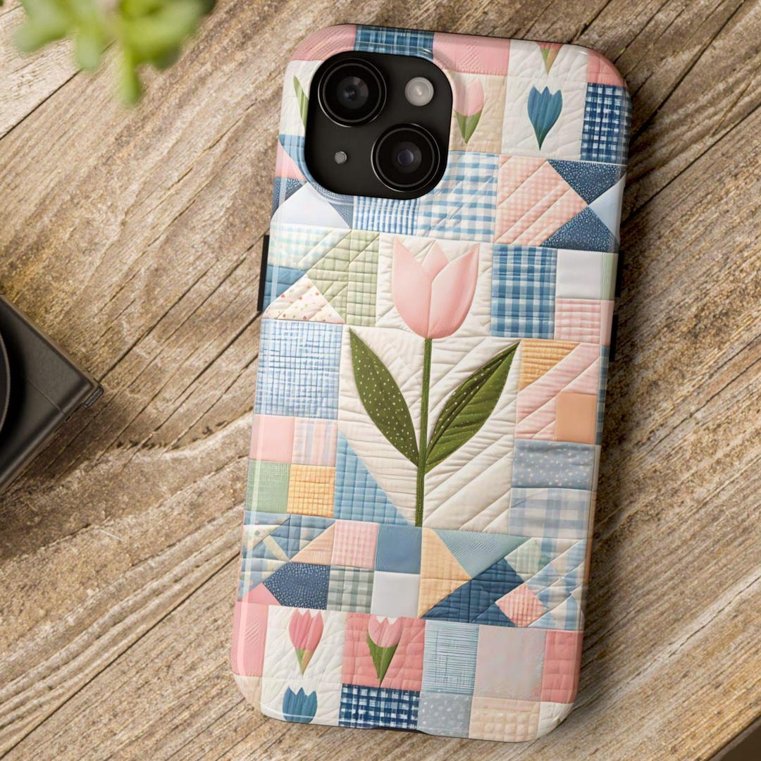 Granny Square Pattern Phone Case, iPhone 16-7 SE Galaxy S24-21, Vintage ...