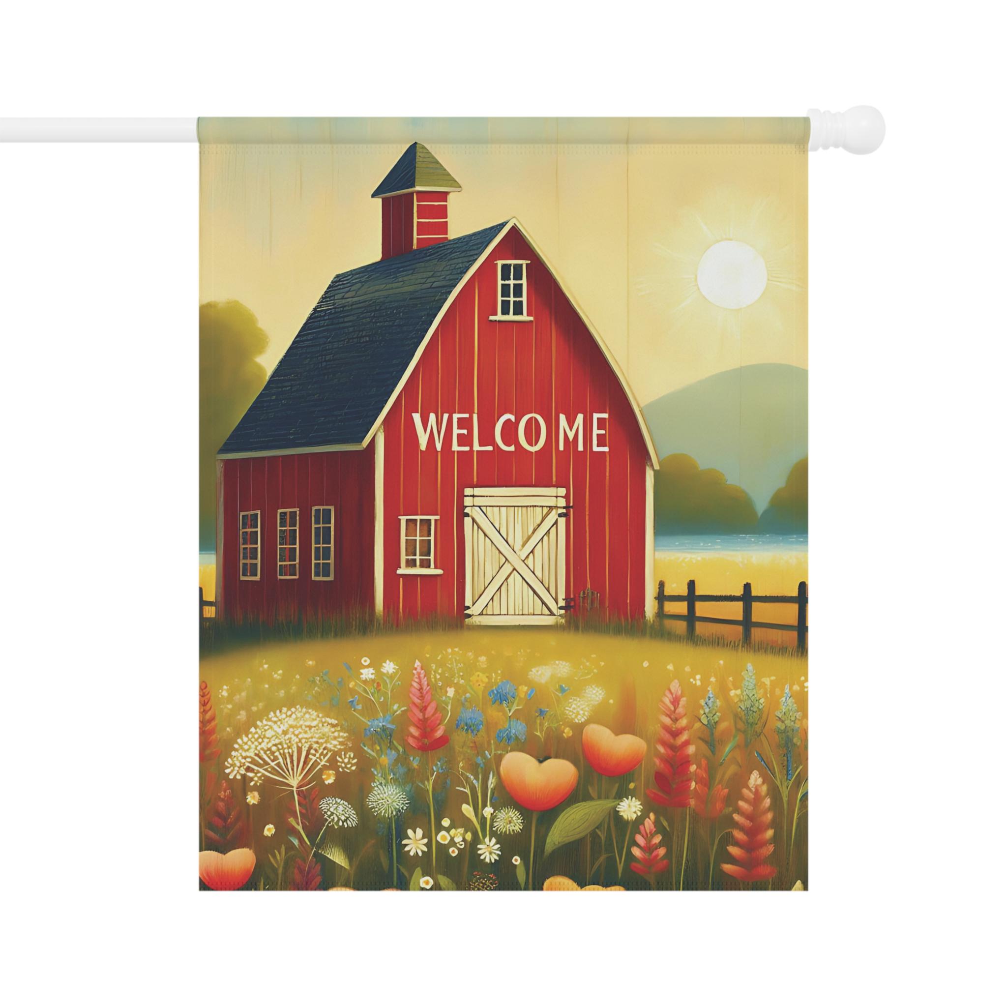 Farmhouse Welcome Garden & House Banner Western Art Yard Sign ...