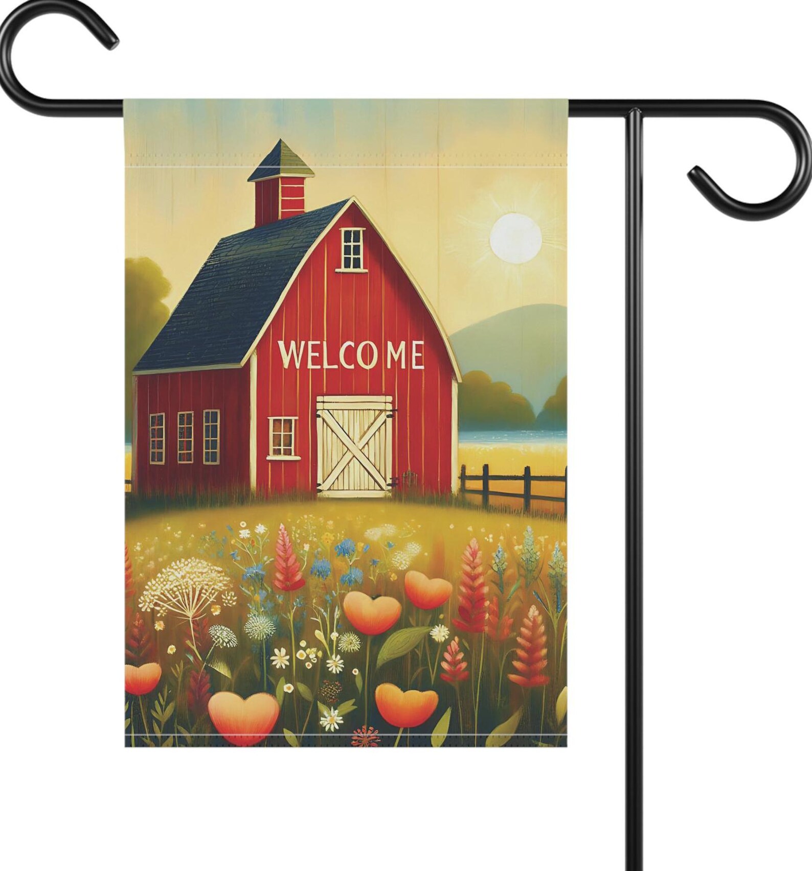 Farmhouse Welcome Garden & House Banner Western Art Yard Sign ...