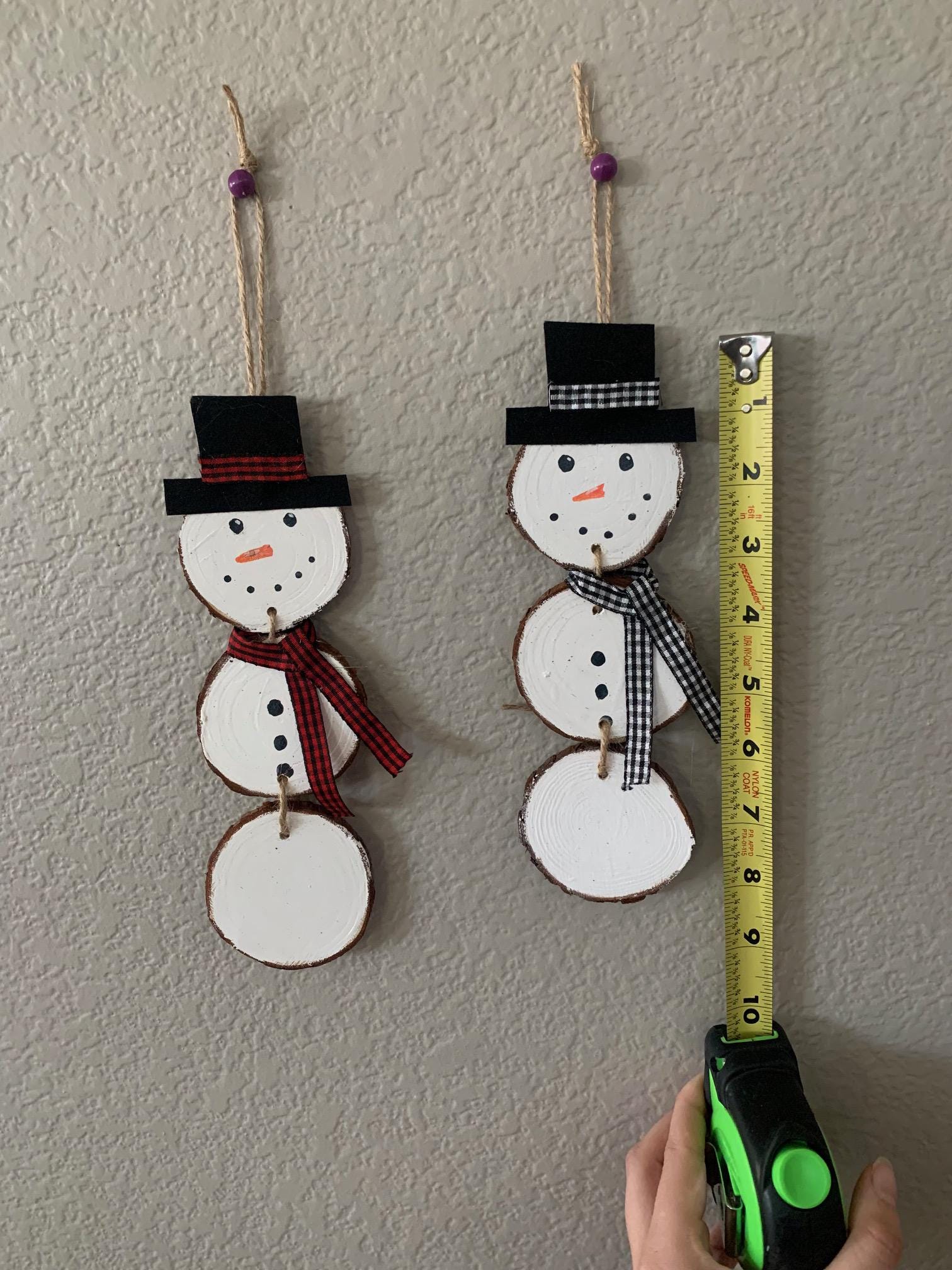 Personalized Wooden Snowman Ornaments - Etsy
