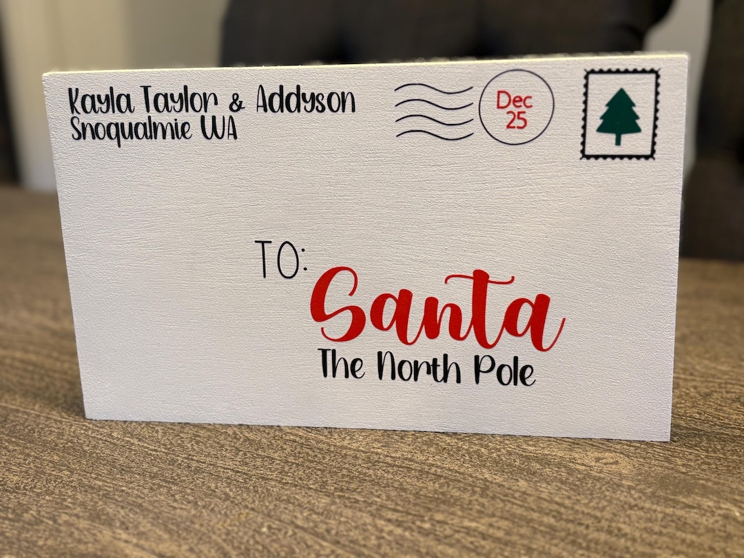 Personalized Wooden Letter to Santa Handmade Holiday Keepsake - Etsy