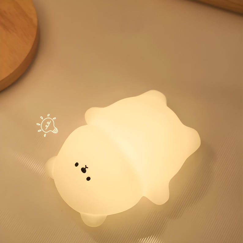 Bear Night Lamp Bed Side and Desk Lamp, Soft & Cute Bear Lighting ...
