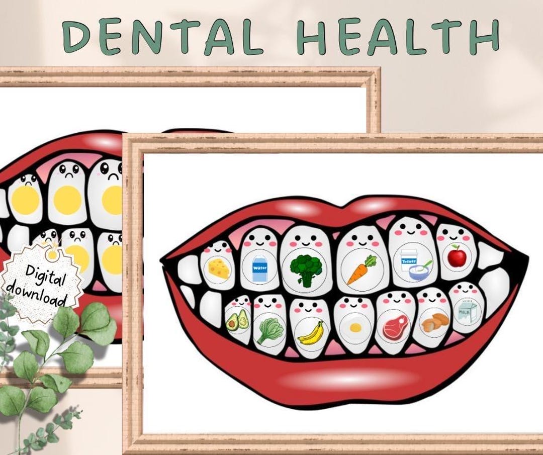 Dental Health Preschool Printable Activity for Kids, Teeth Brushing ...