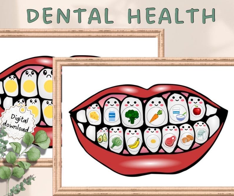 Dental Health Preschool Printable Activity for Kids, Teeth Brushing ...