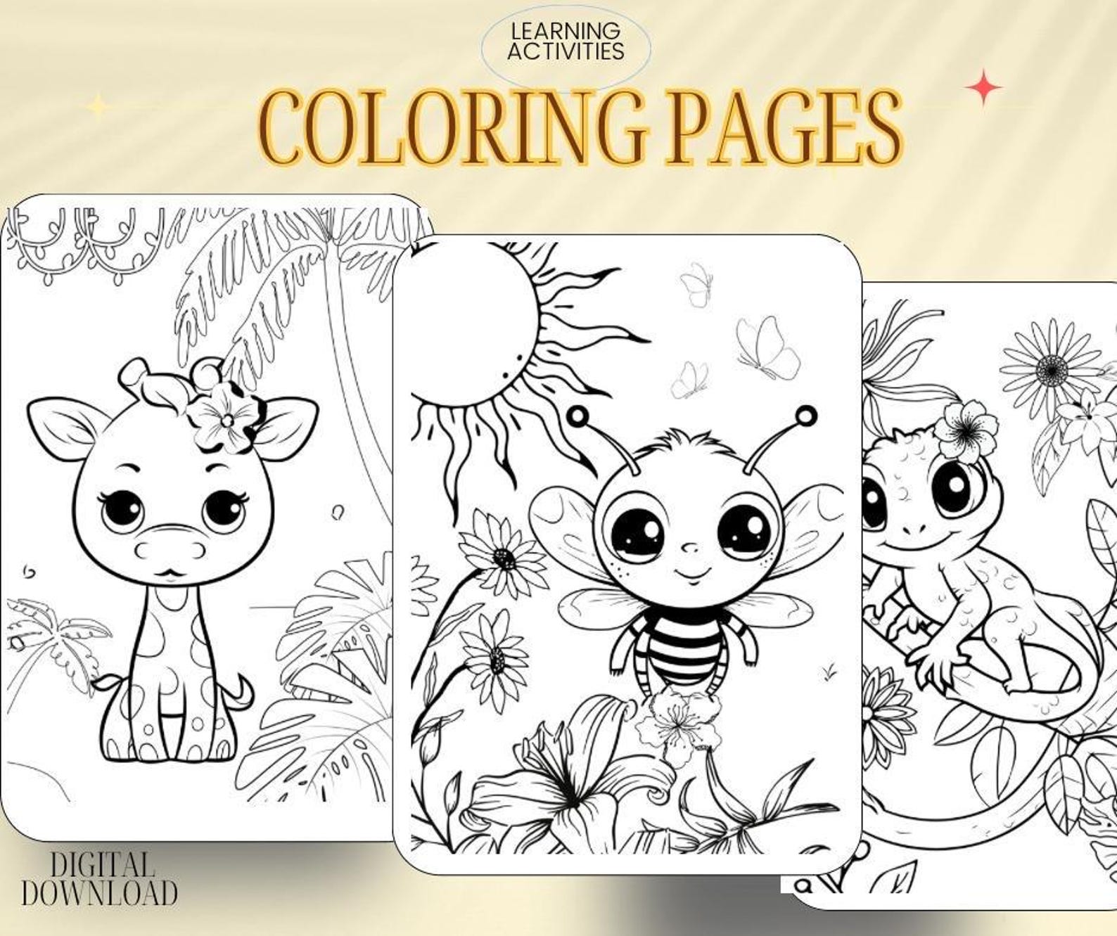 Kawaii Printable Coloring Pages for Kids and Adults, Cute Coloring ...