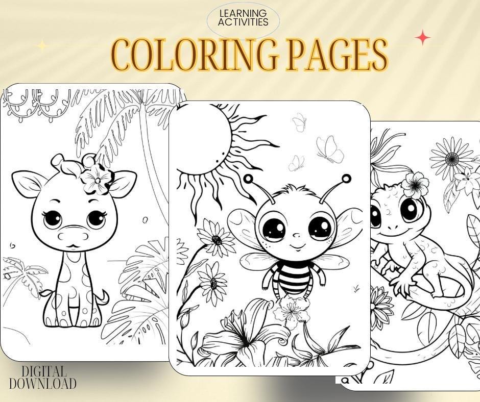 Kawaii Printable Coloring Pages for Kids and Adults, Cute Coloring ...