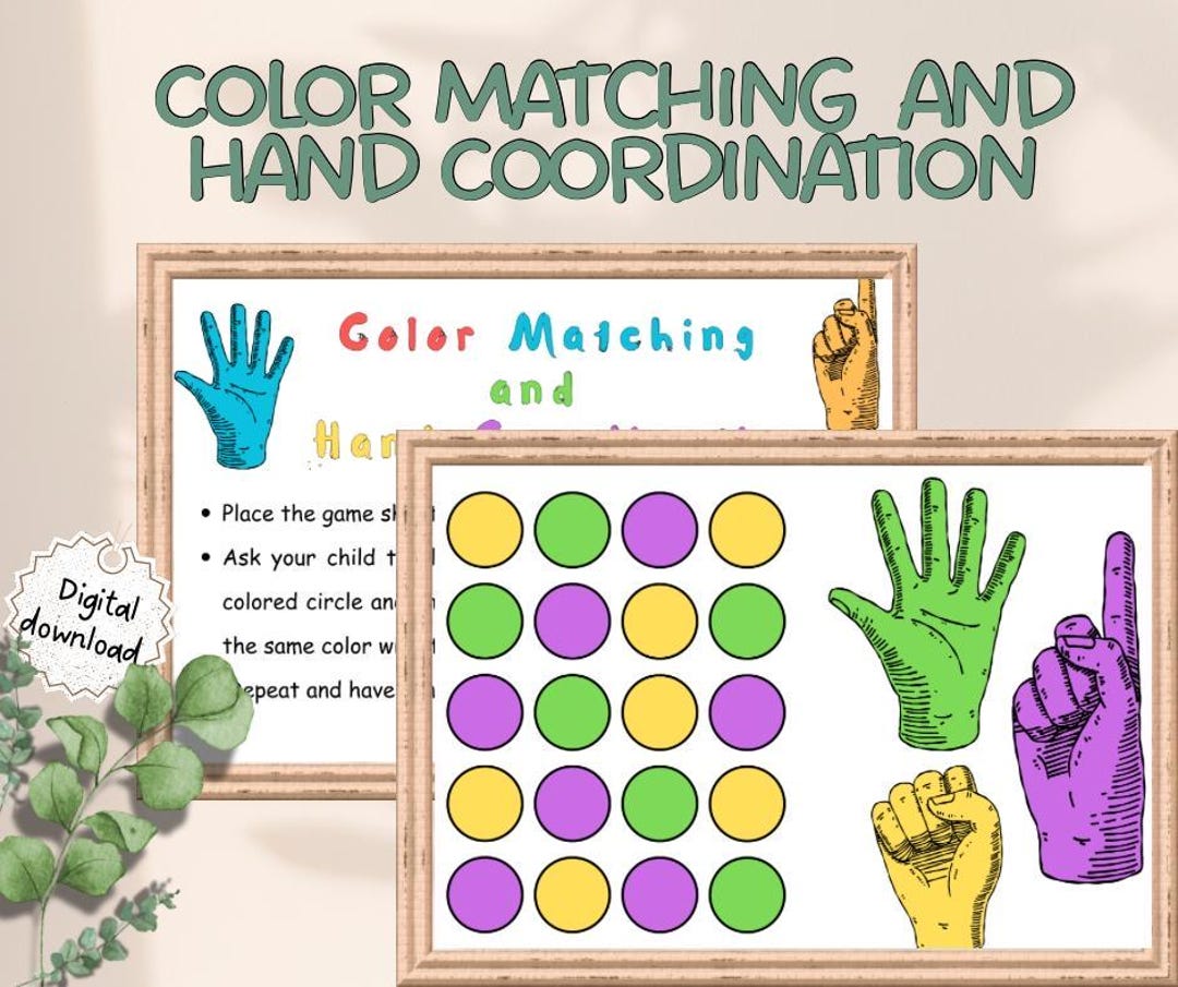 Color Matching Hand Coordination Game Preschool Fine Motor Skills ...
