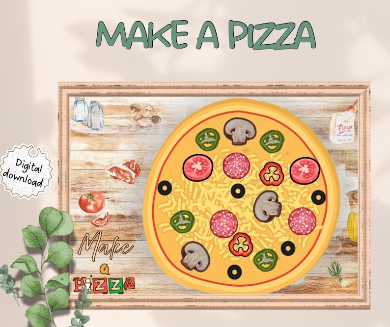 Make a Pizza| Printable Educational Activity for Kids | Digital ...