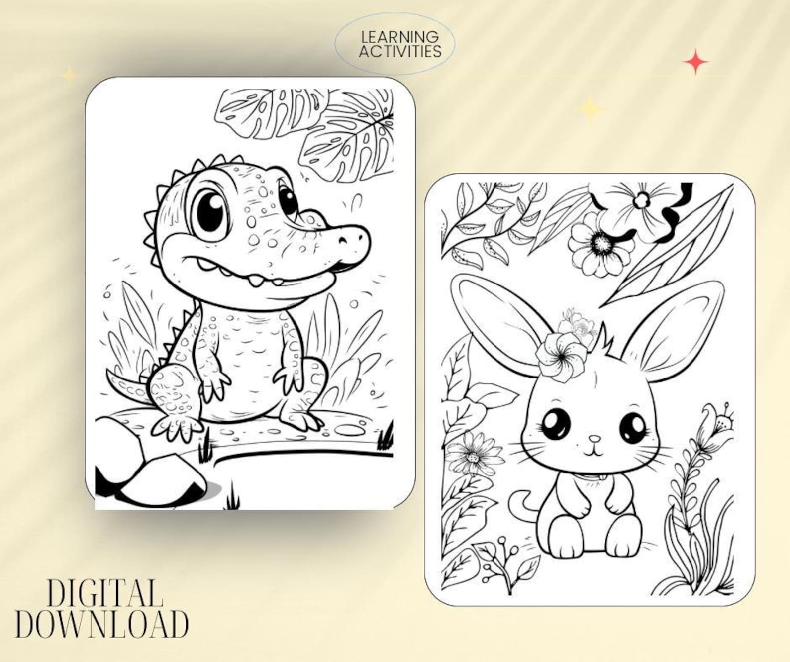 Kawaii Printable Coloring Pages for Kids and Adults, Cute Coloring ...